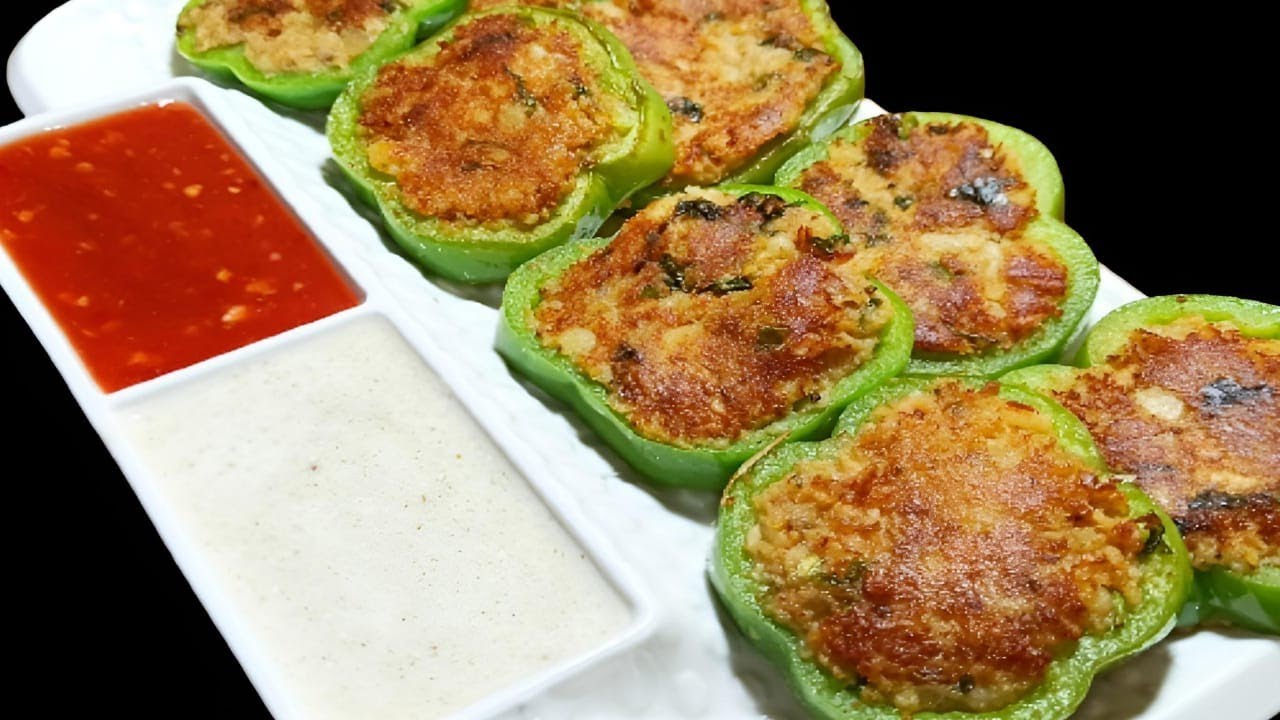Stuffed Shimla Mirch Recipe || Shimla Mirch Kabab Recipe || Stuffed ...