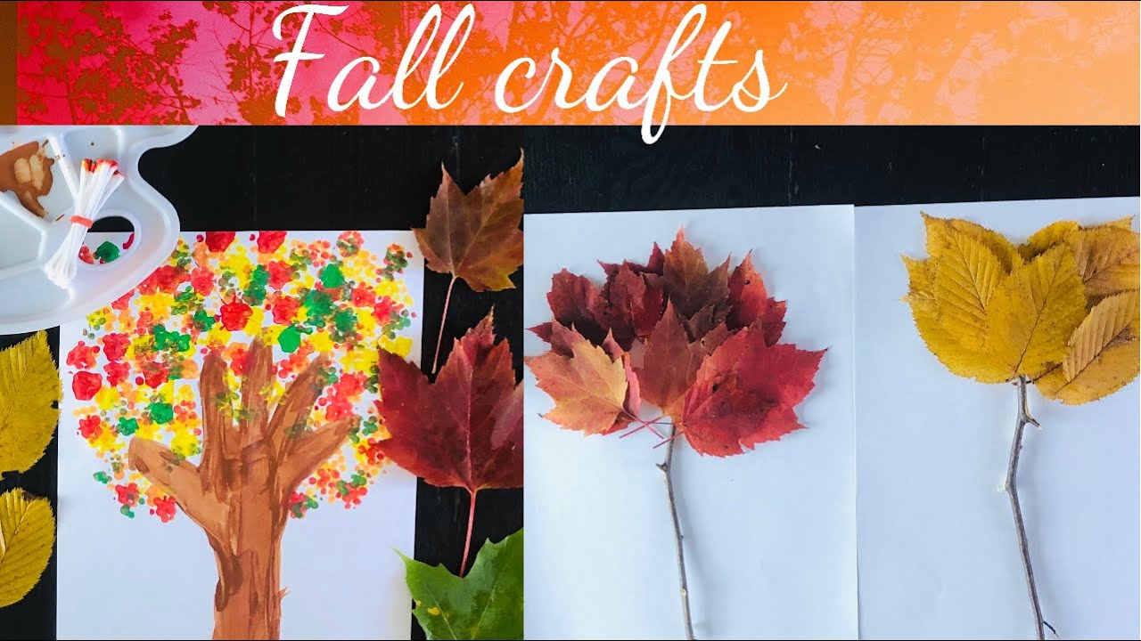 Q-Tip Autumn Tree Painting | Autumn Tree(Nature Project) for Toddlers ...