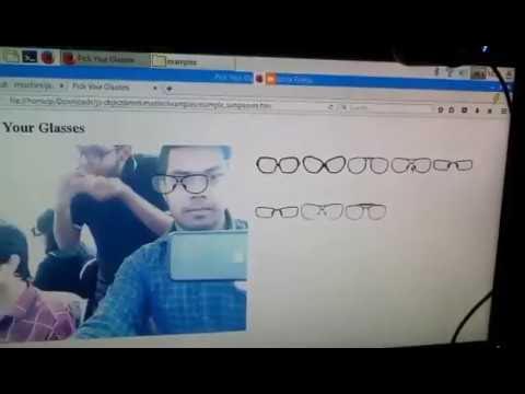 Face tracking Glass Javascript + WebRTC API + OpenCV - YouTube