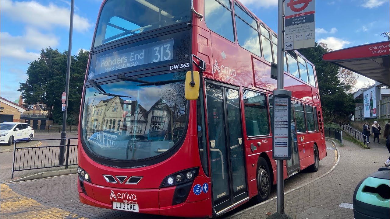 Front Seat View + *Thrash* | Journey on Arriva London Route 313 | DW563 ...