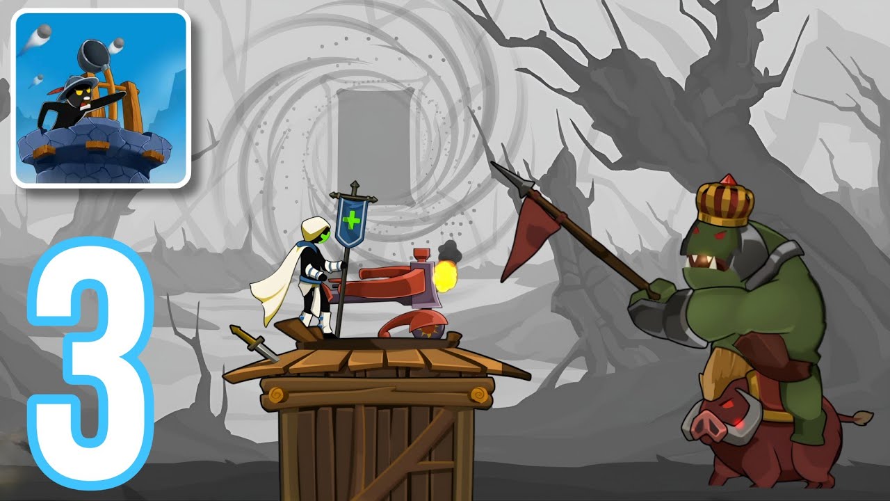 Stickman Catapult Fight - Gameplay Walkthrough Part 3 - Orc Level 1-10 ...