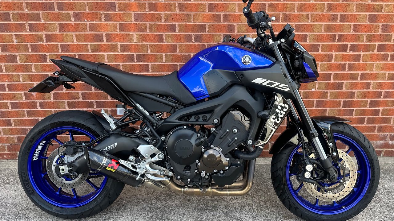 Yamaha MT - 09 ABS (Blue) walkaround with engine sound for sale - YouTube