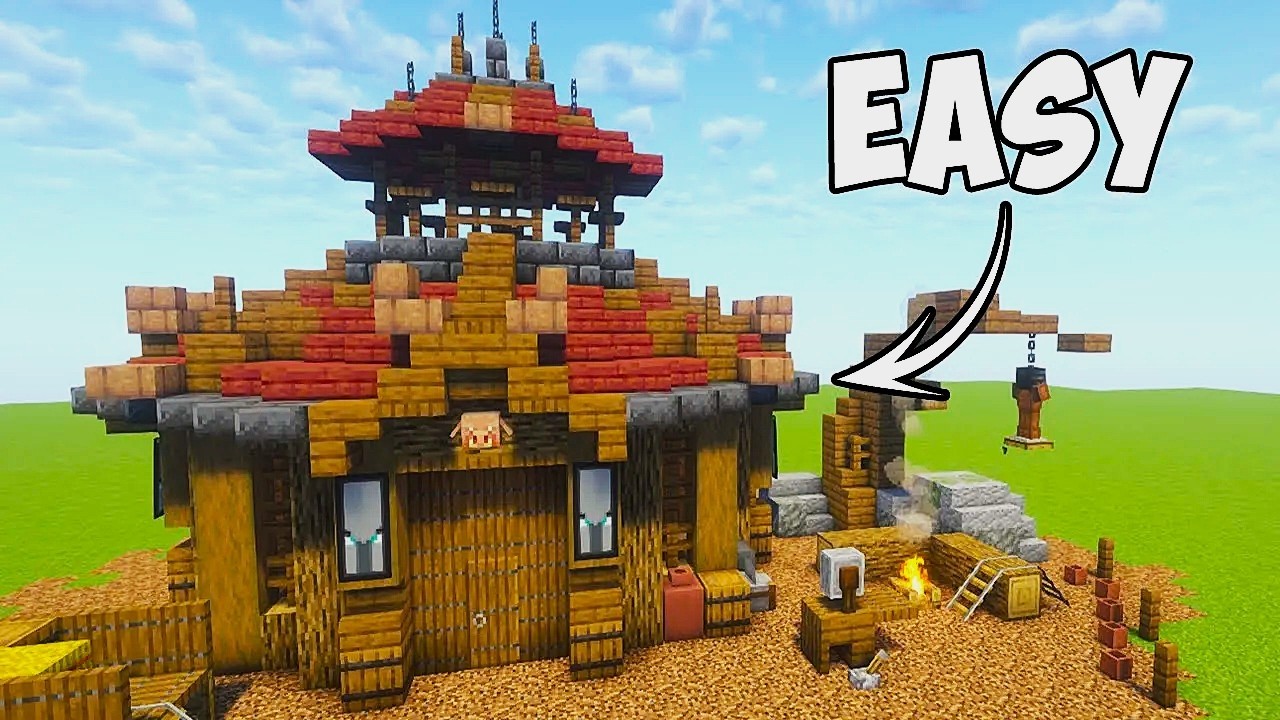 Minecraft: How to Build a Warrior House Tutorial (Easy to Follow) 🏠 ...
