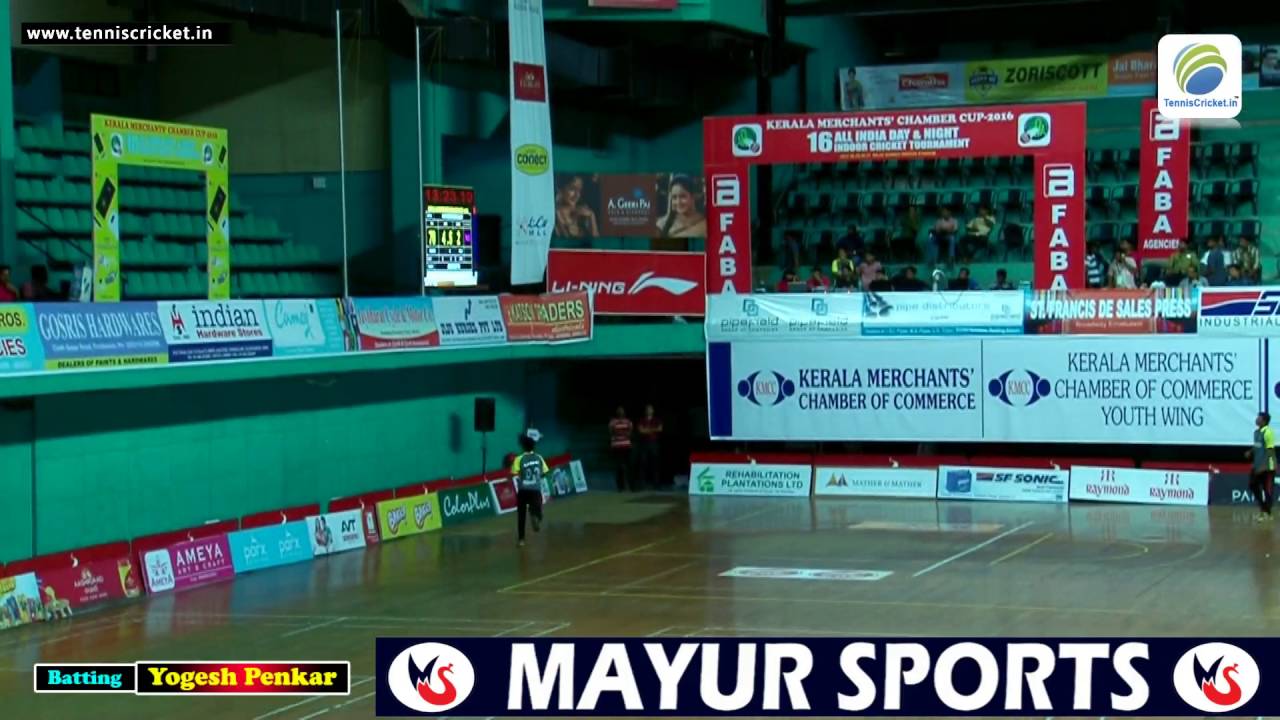 Yogesh Penkar Batting In KMCC 2016, Kerala Indoor Cricket Tournament ...
