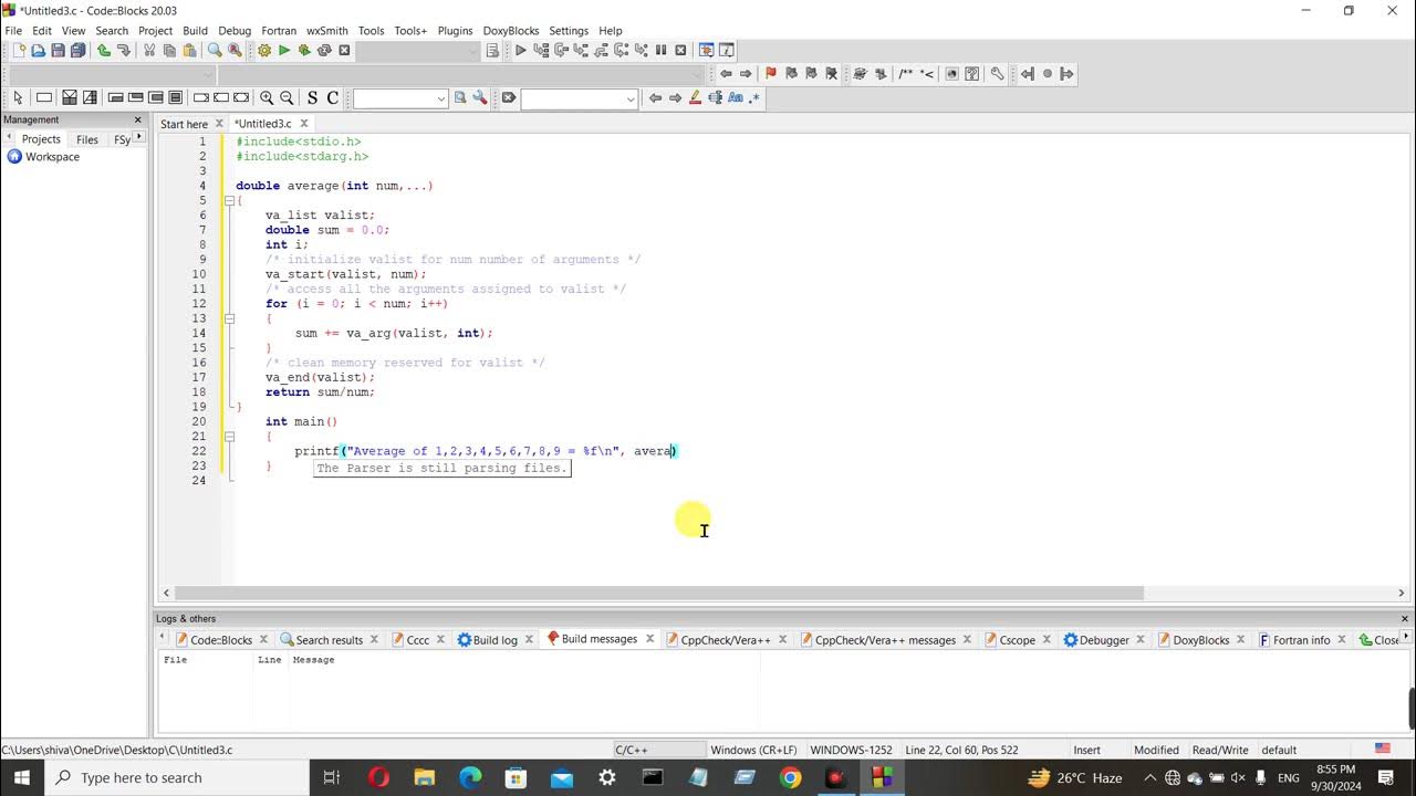 Variable Argument in c - YouTube