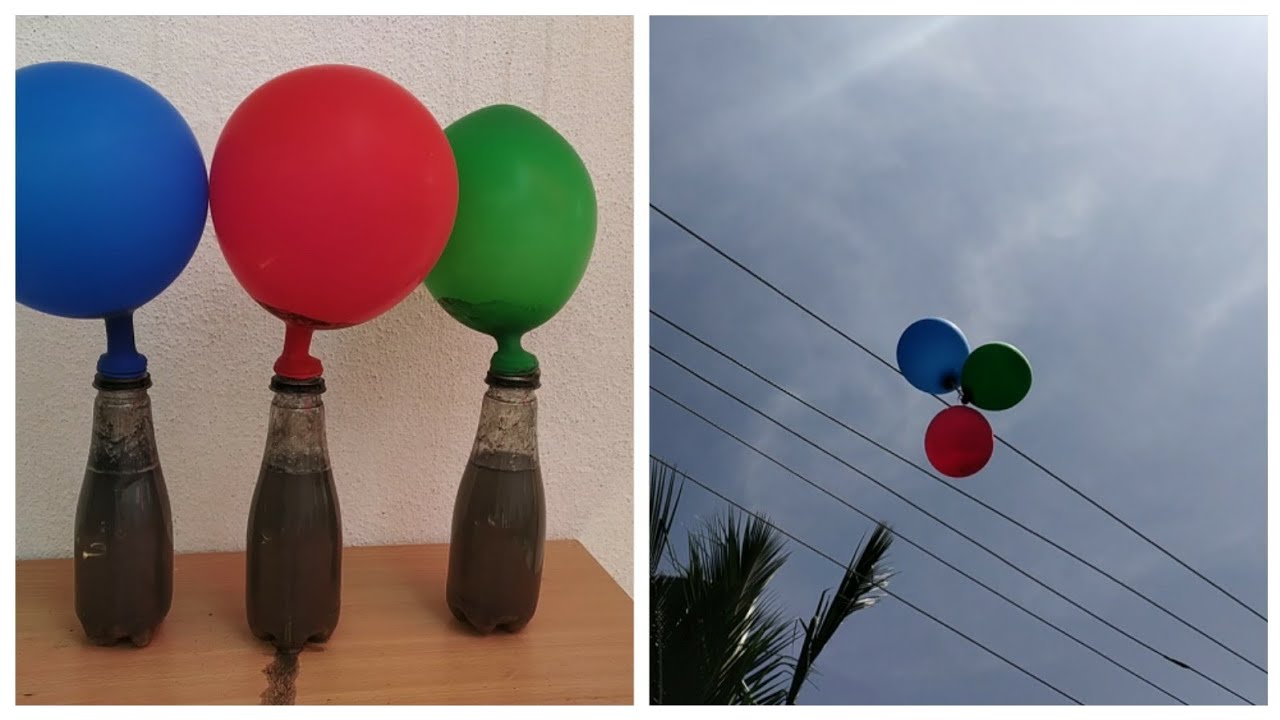 How to make gas balloon in home | Hydrogen balloon | Flying balloon ...