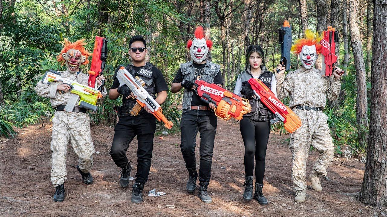 LTT Nerf Mod : Triple S.W.A.T Warriors Use Nerf Guns Fight Hiding Place Crime Group Dangerous ...