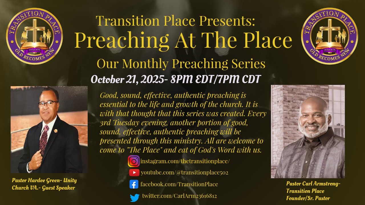 Preaching At The Place w/ Pastor Hardee Green - YouTube
