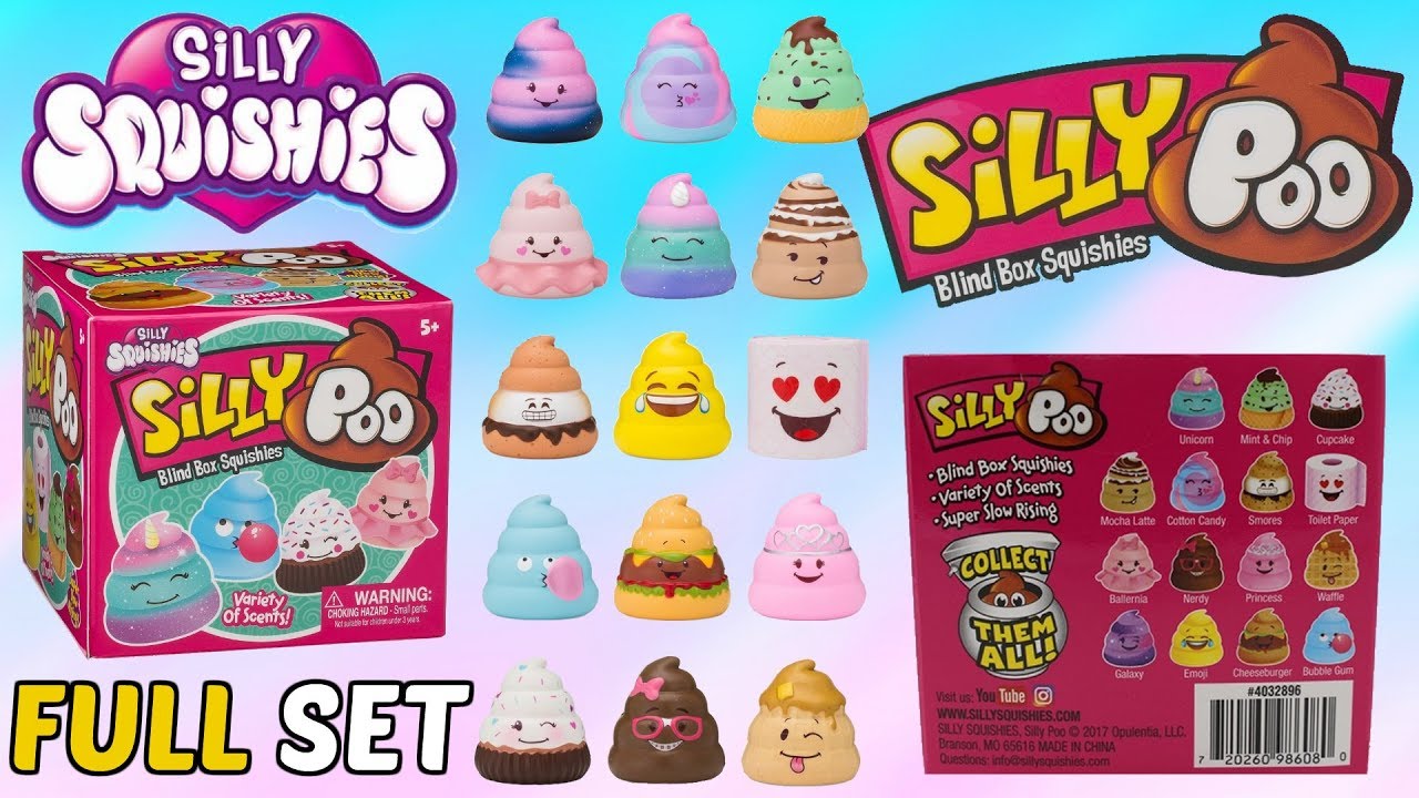 Unboxing Silly Squishies Silly Poo Blind Boxes | FULL SET Slow Rising ...