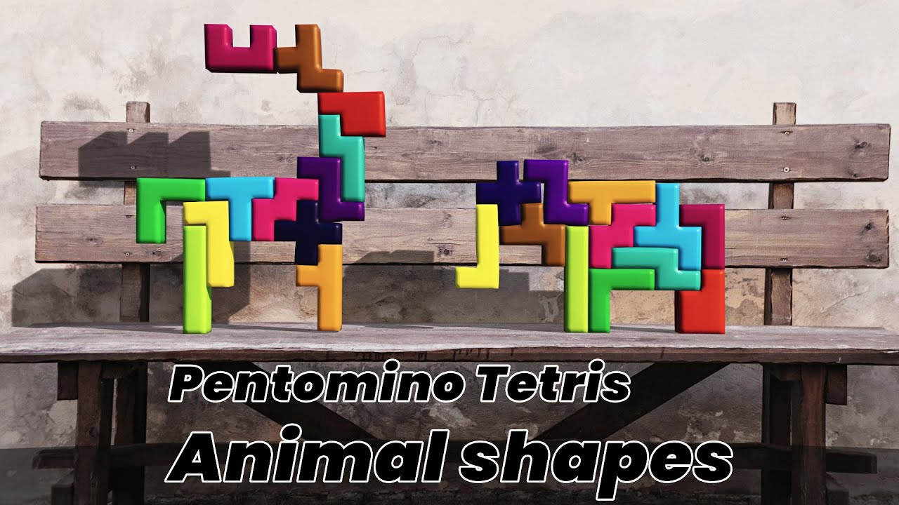 Pentomino Tetris - Animal shapes | softbody tetris - YouTube