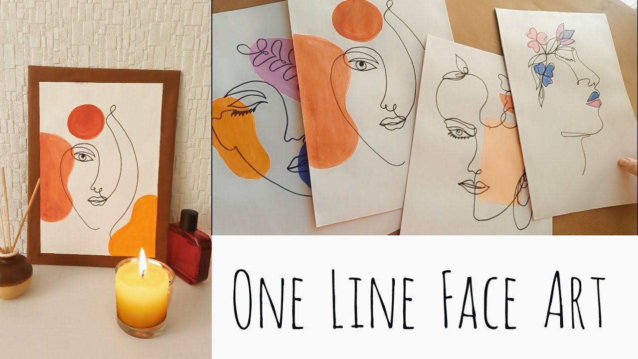 One Line Female Face Art | Single line Drawing | Aesthetic Home decor ...