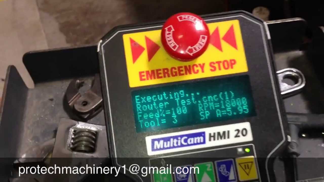 MultiCam 5000 Series CNC Router sample file - YouTube