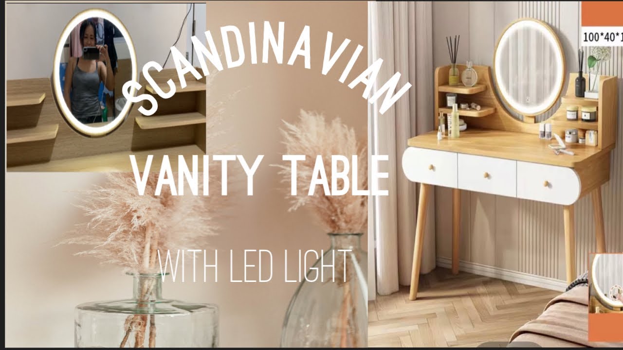 HOW TO ASSEMBLE SCANDINAVIAN VANITY TABLE / Aesthetic (Step by Step set ...