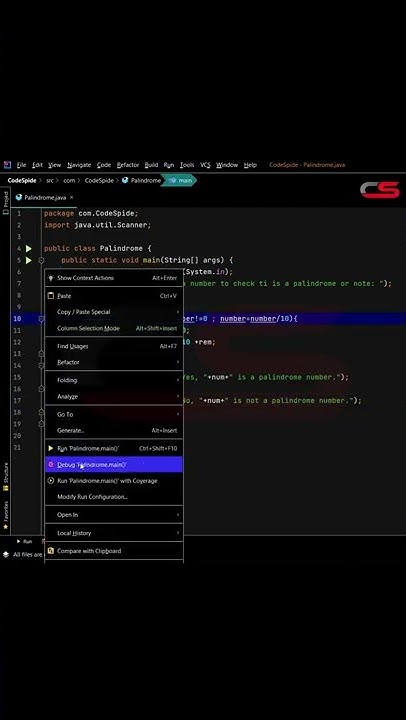 WAP To Check Whether A Number Is Palindrome or Not In JAVA | #Shorts | Palindrome Program in ...