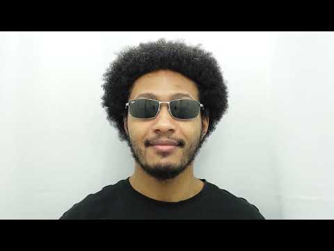 Male model wearing Ray Ban RB3498 004/71 61mm Sunglasses