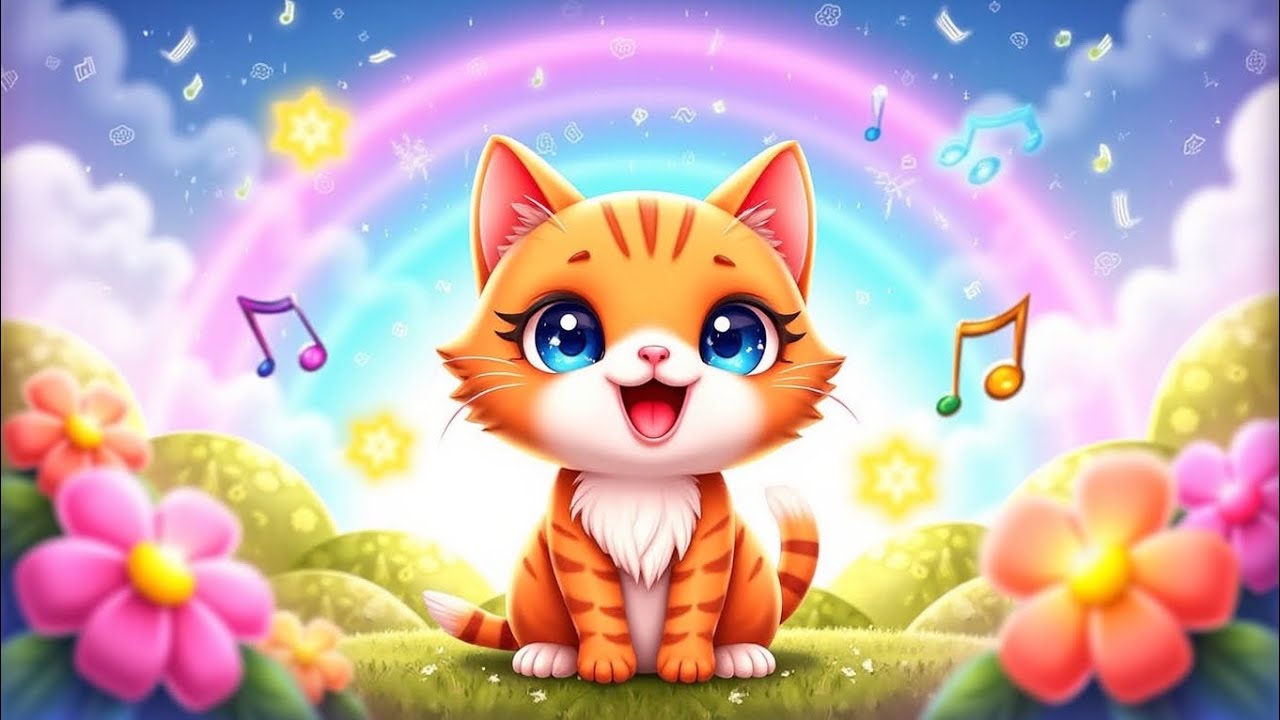 Meow Meow Song 🎵 | Cute Kitten Dance & Singing for Kids - YouTube