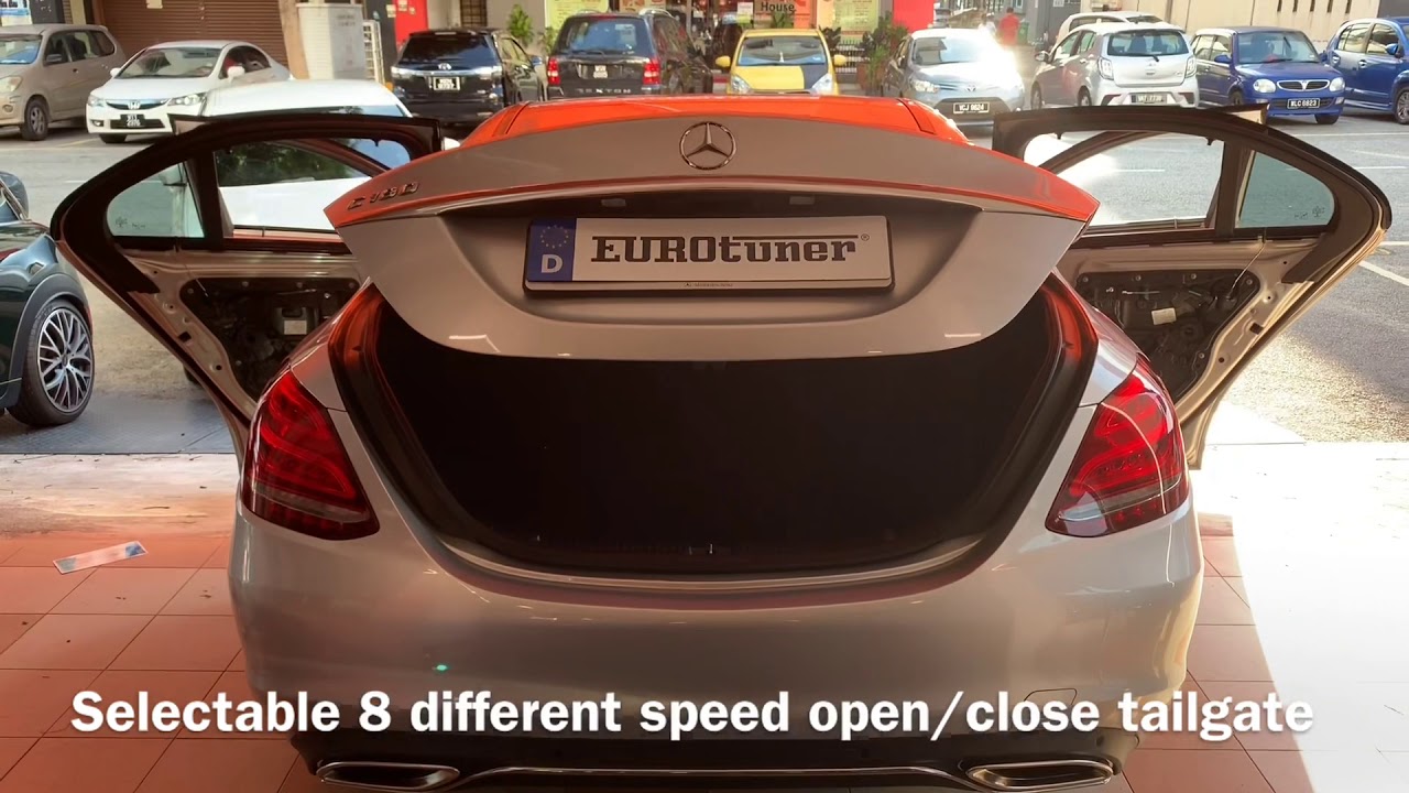Mercedes-Benz C Class W205 vacuum soft close automatic tailgate ...