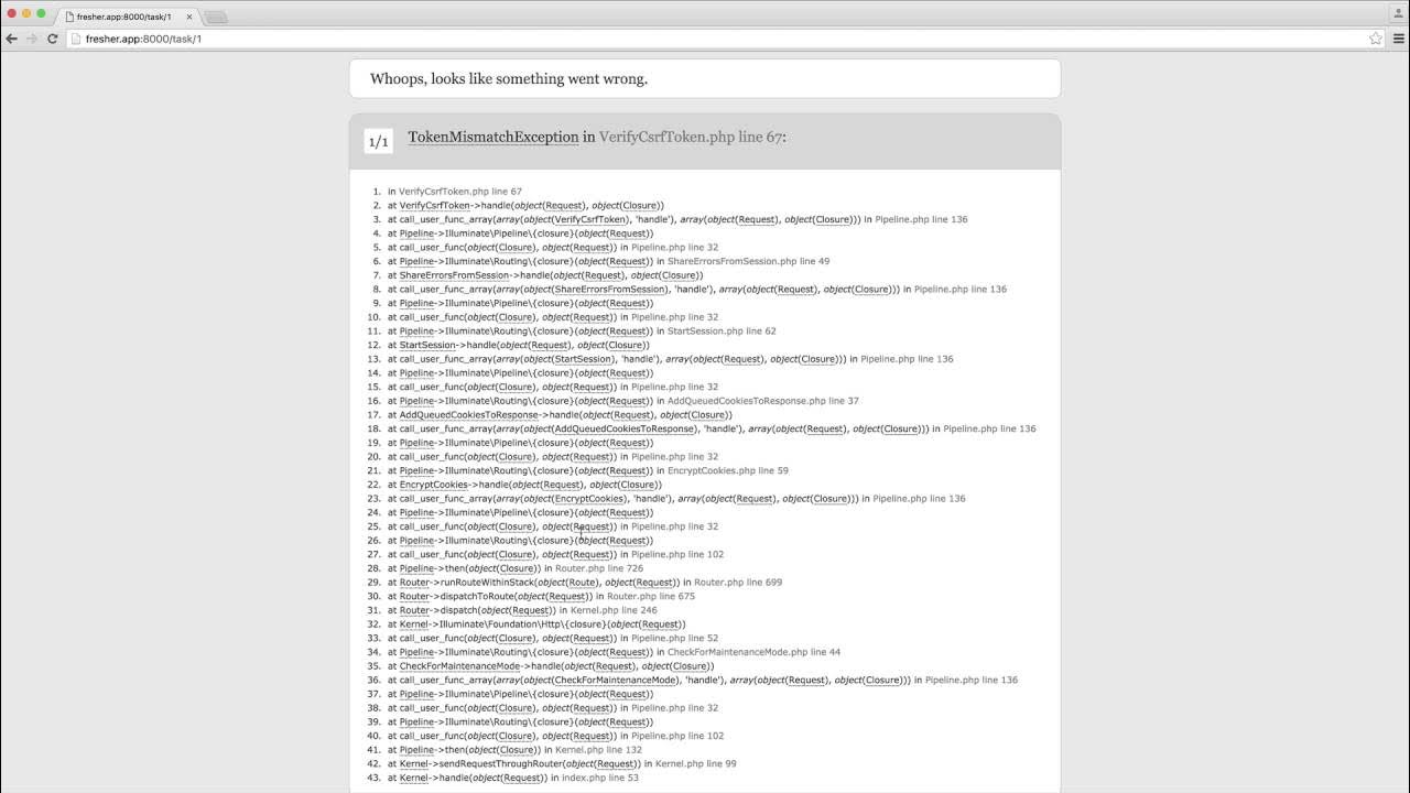 Laravel Tasklist (Beginner): Deleting tasks (7/7) - YouTube