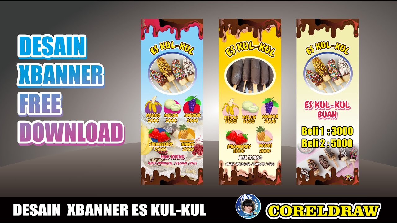 FREE DOWNLOAD BANNER ES KUL KUL DI CORELDRAW//XBANNER/DAFTARMENU ...