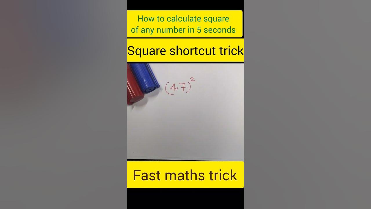 How to calculate square of any number |Fast Maths Trick| Maths shortcut #mathshorts #mathstricks ...