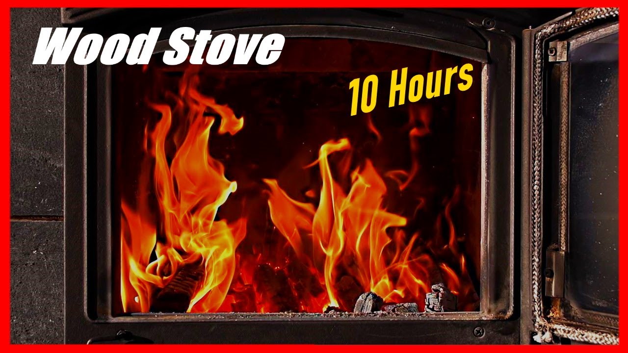 Burning Fire Sound for Sleep, Crackling Fireplace, 10 Hours Wood Stove ...