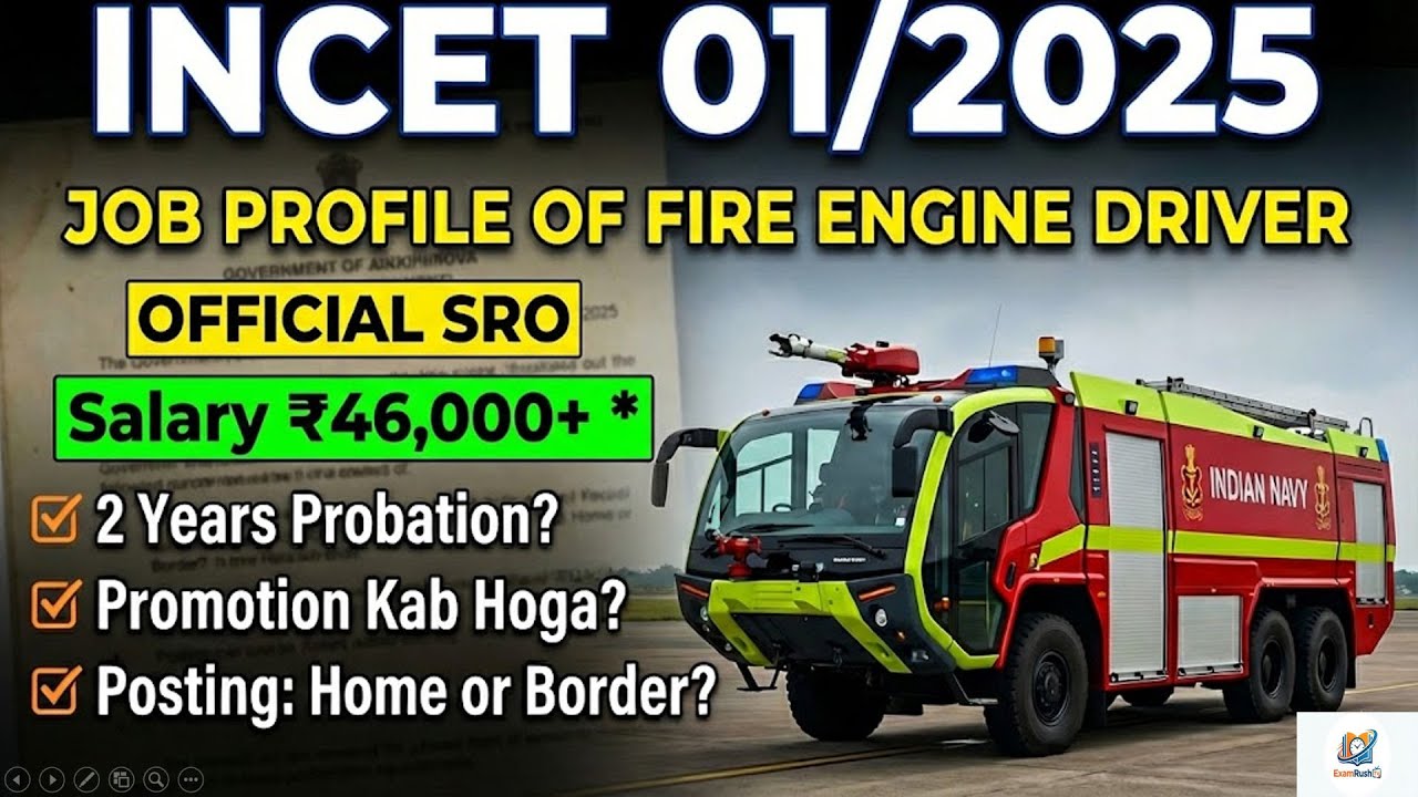 Indian Navy Fire Engine Driver: Salary 46,000+ | Training & Uniform ...