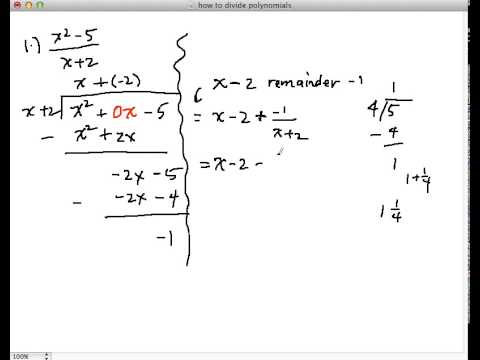How to Divide Polynomials 3 (with remainder) - YouTube