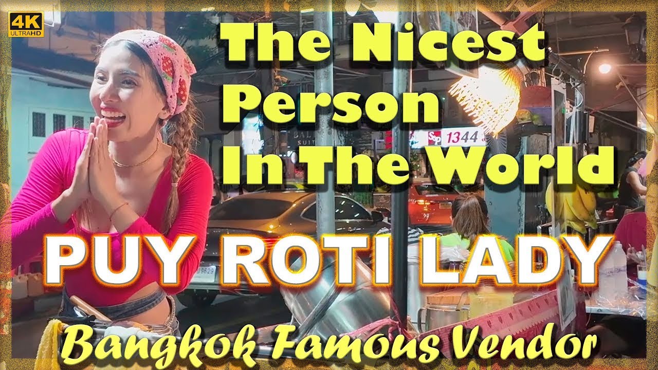 🔥 PUY ROTI LADY IN BANGKOK - TASTY BANANA PANCAKES! | THAI STREET FOOD ...
