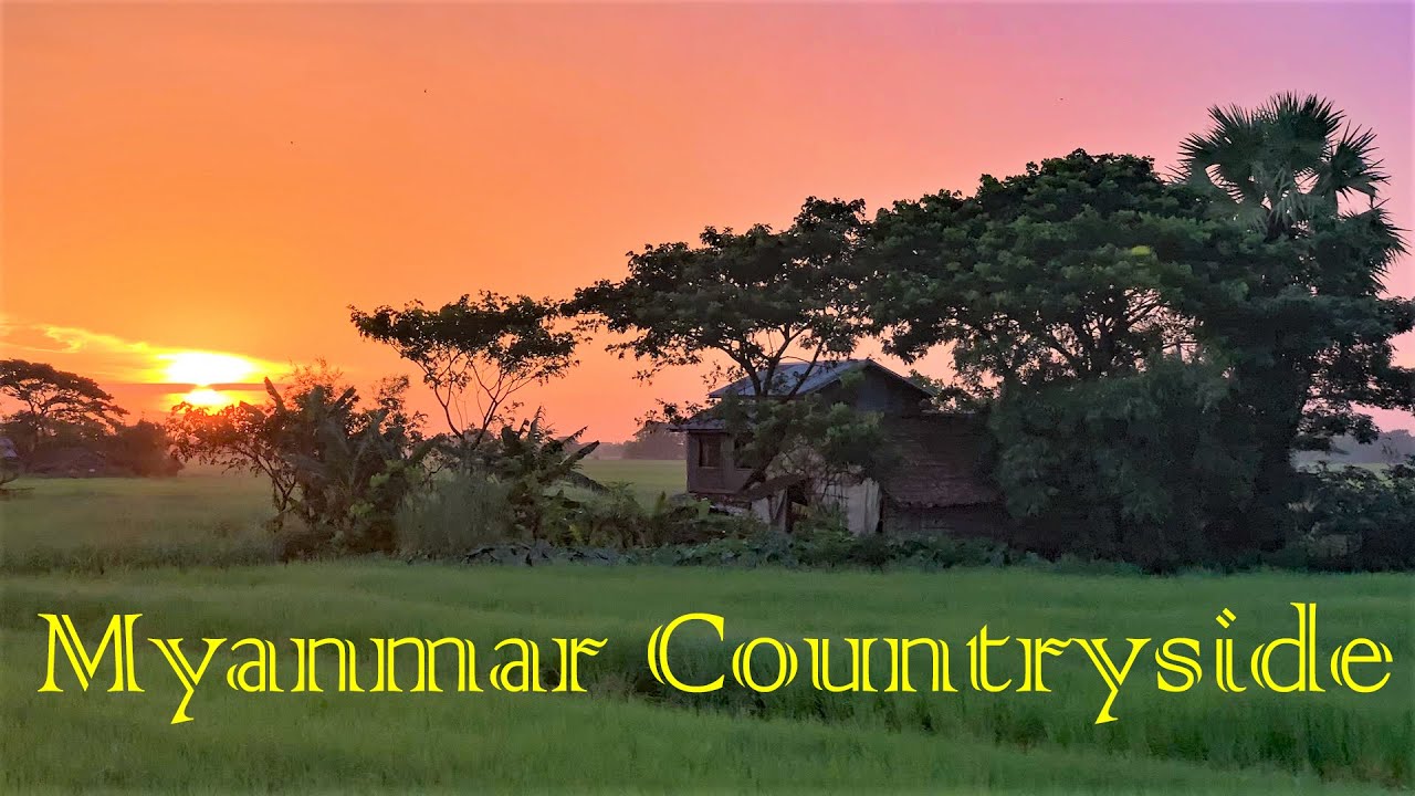 Scenic Myanmar Countryside From Pathein To Yegyi Train Journey Part 1 ...
