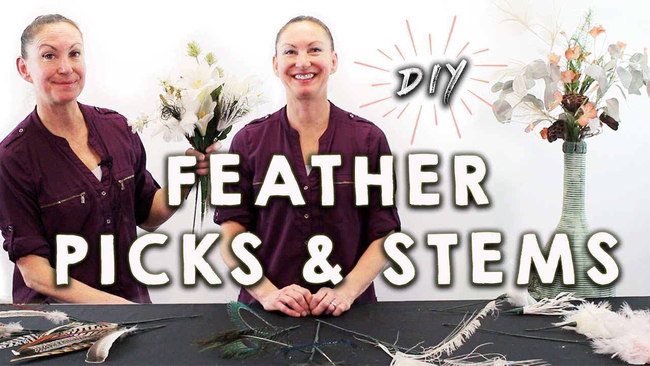 Make Your Own Feather Picks and Stems! | Bridal DIY - YouTube