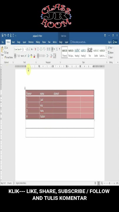 How To Horizontally Align Table Text In Ms Wordcara Meratakan Teks Tabel Secara Horizontal