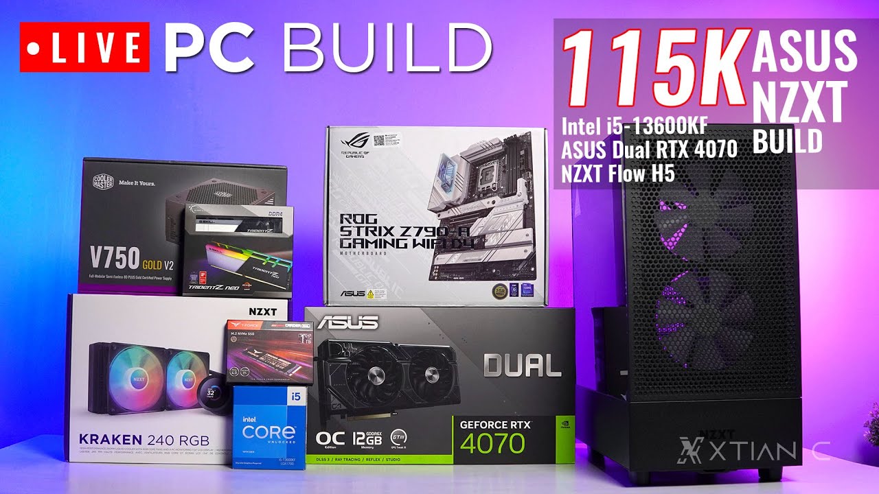 LIVE PC Build: Building a ₱115K NZXT H5 Flow RGB ASUS PC Intel i5 ...