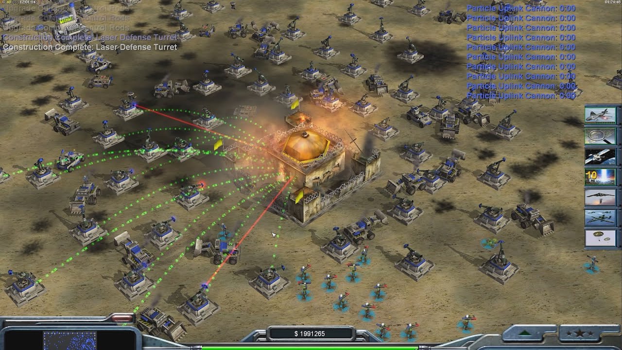 USA Laser - Command & Conquer Generals Zero Hour - 1 vs 7 HARD Gameplay ...