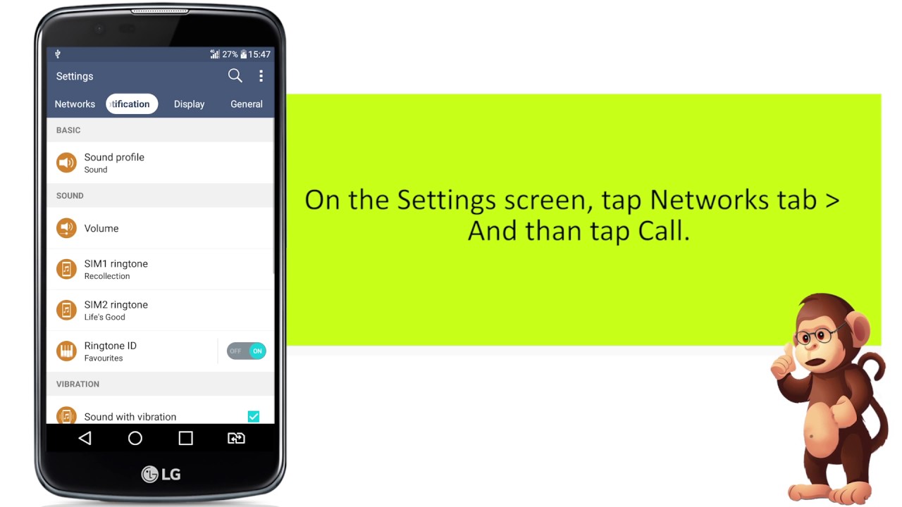 How To Customize The Call Settings On LG smart phones user guide ...