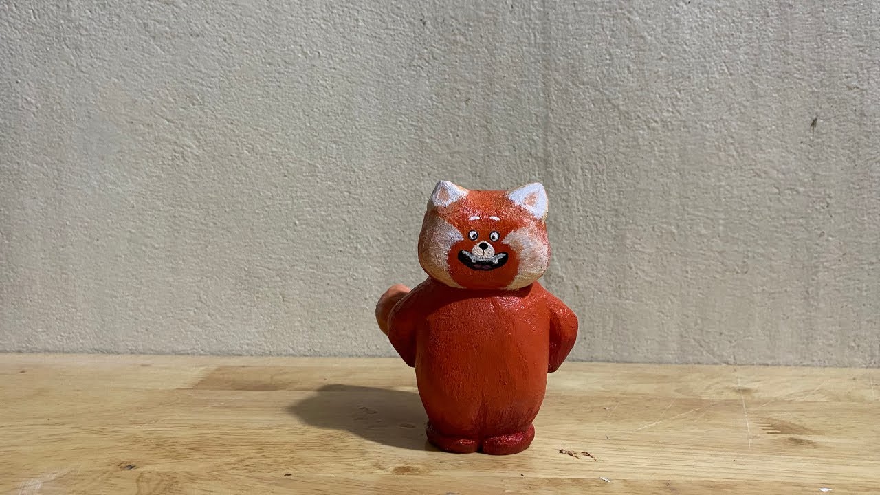 Carving a Wooden Red Panda Inspired by "Turning Red" | Handcrafted Art ...