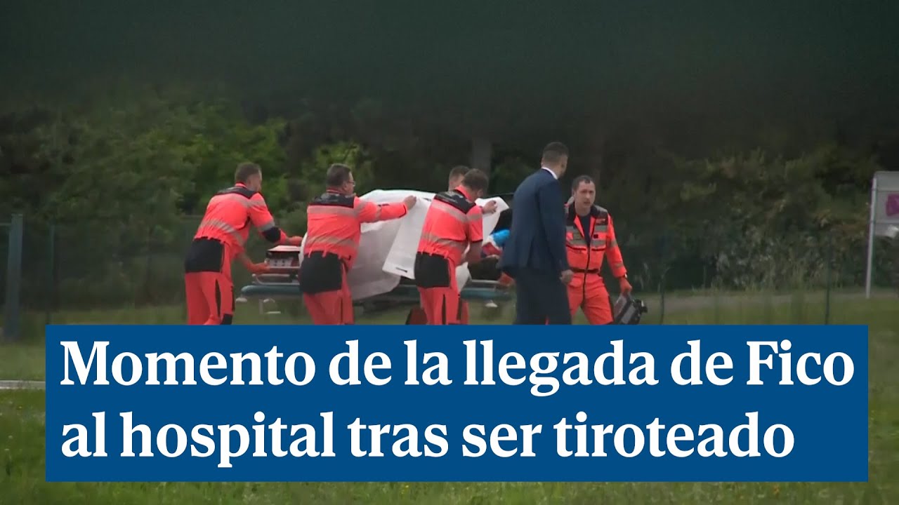 Momento de la llegada de Fico al hospital tras ser tiroteado - YouTube