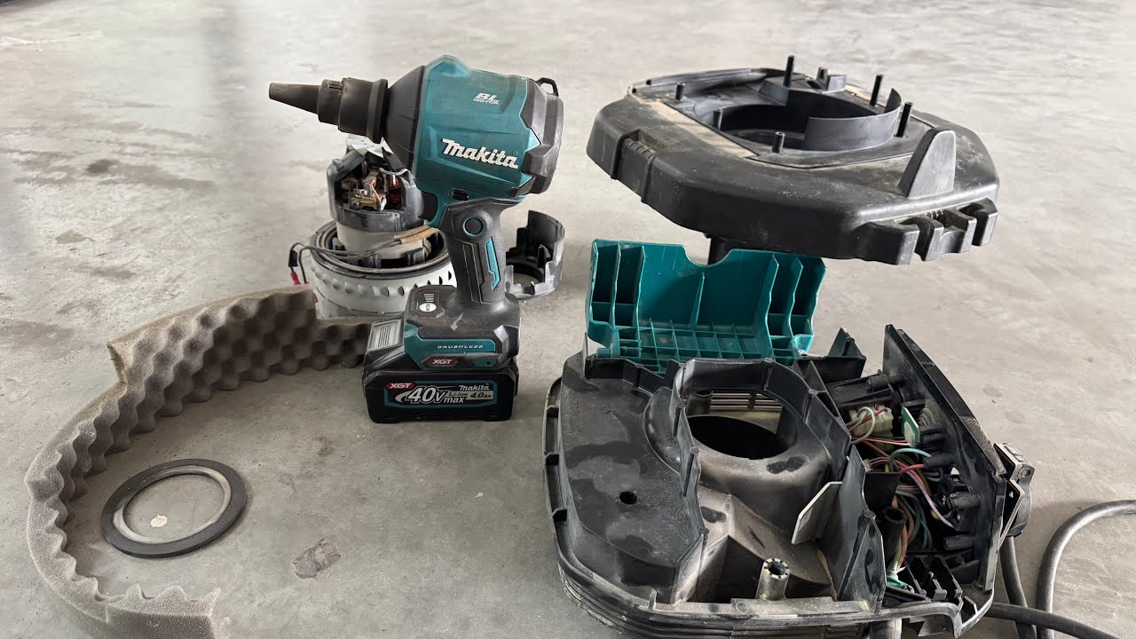 Dust Blower Makita AS001G clean dust inside vacuum cleaner - YouTube