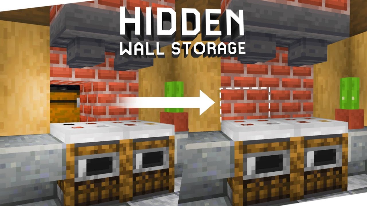 Cara Membuat Hidden Wall Storage - Minecraft Indonesia - YouTube