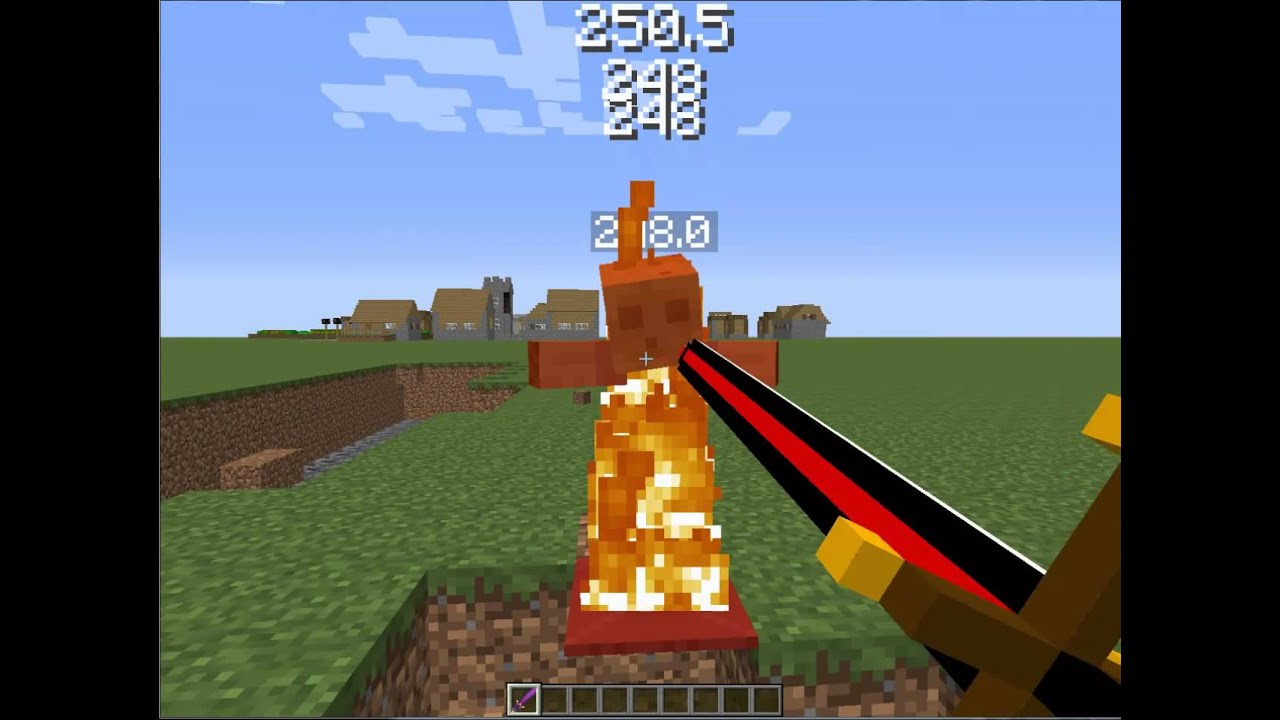 Minecraft test dummy mod - YouTube