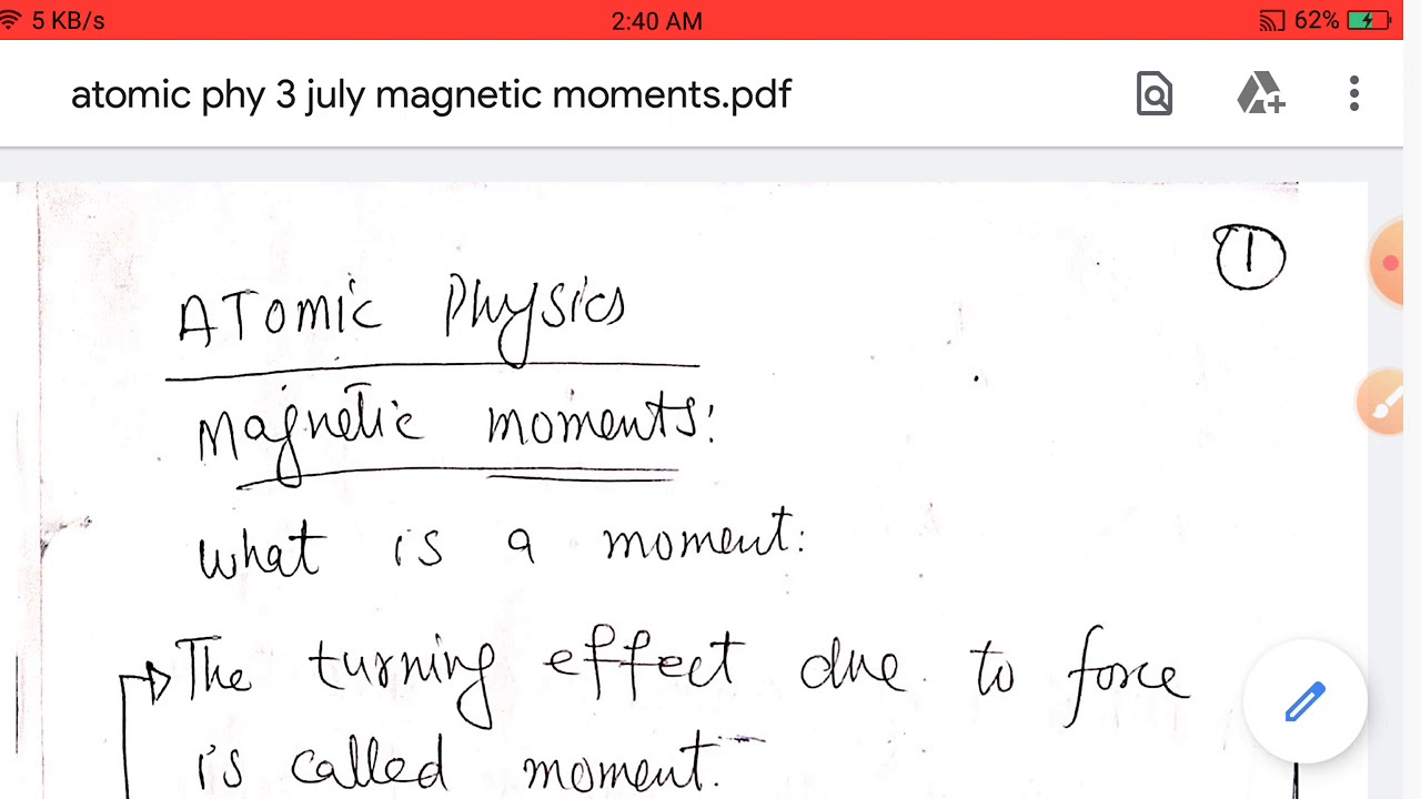 Magnetic moments+ atomic physics - YouTube