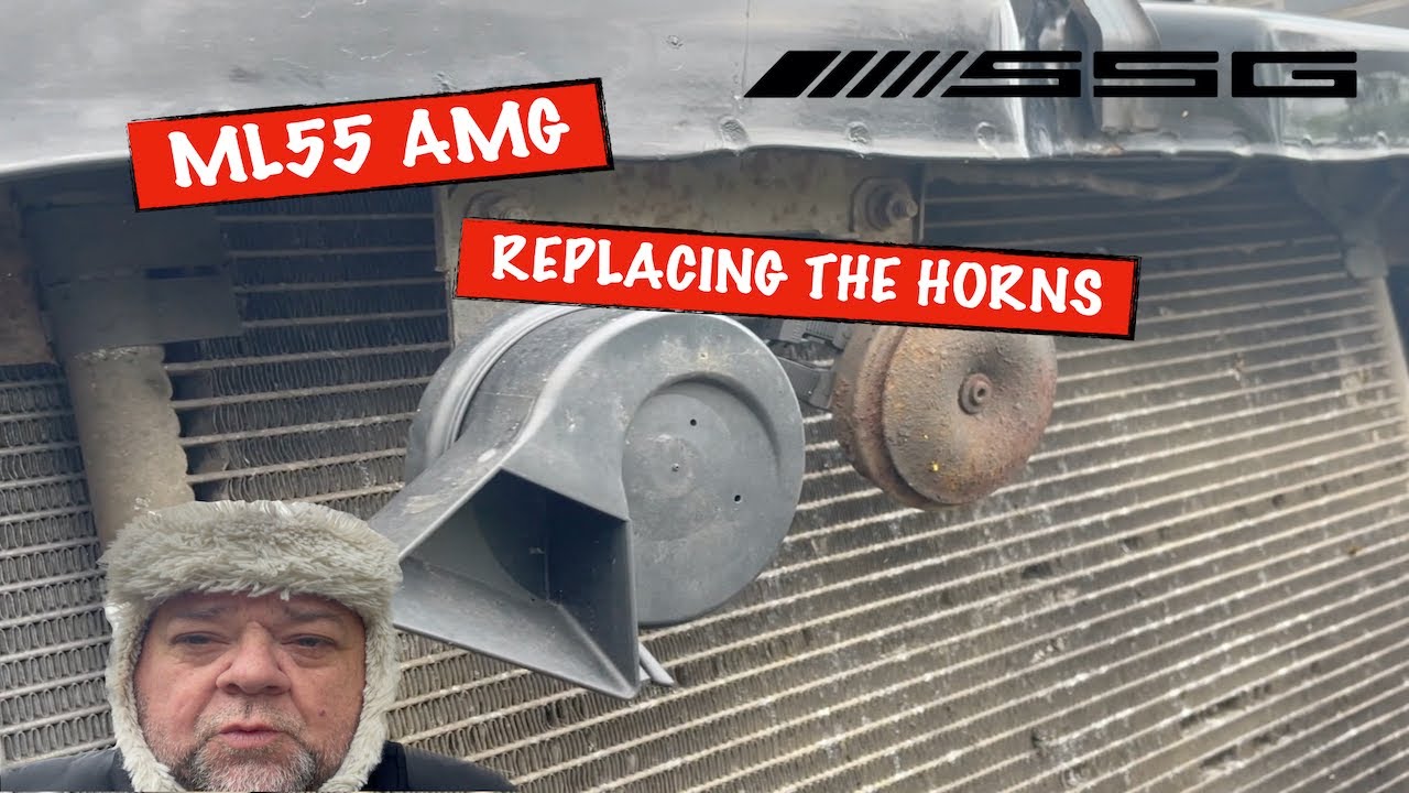 ML55 AMG Replacing the Horns - YouTube