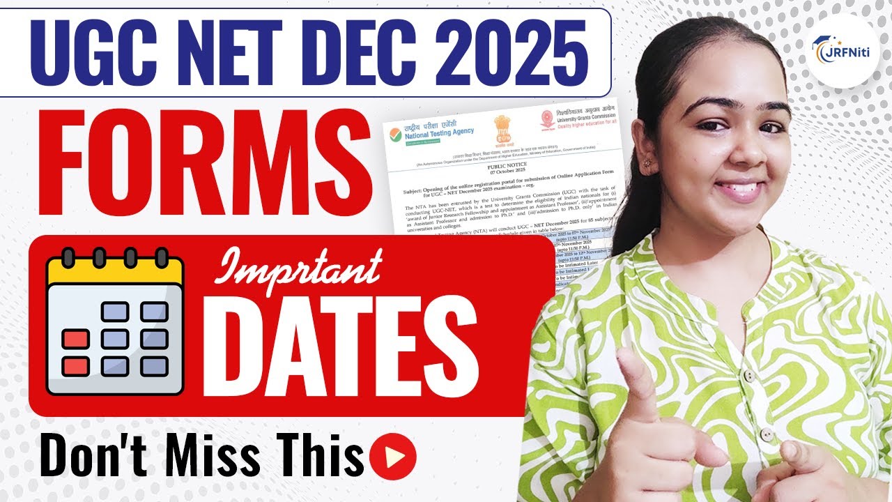 UGC NET DEC 2025 FORM FILL UP | UGC NET FORM IMPORTANT DATES | JRF NITI ...