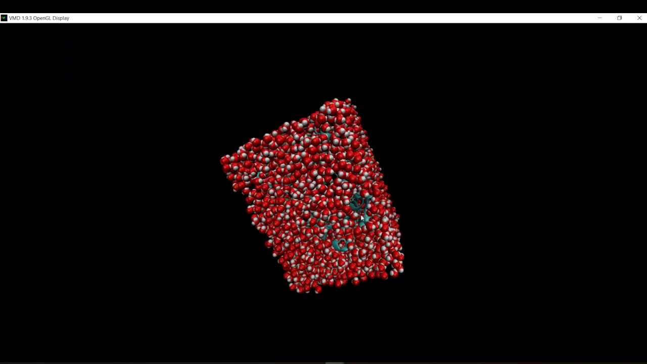 Solvation of a protein in a water box by using VMD - YouTube
