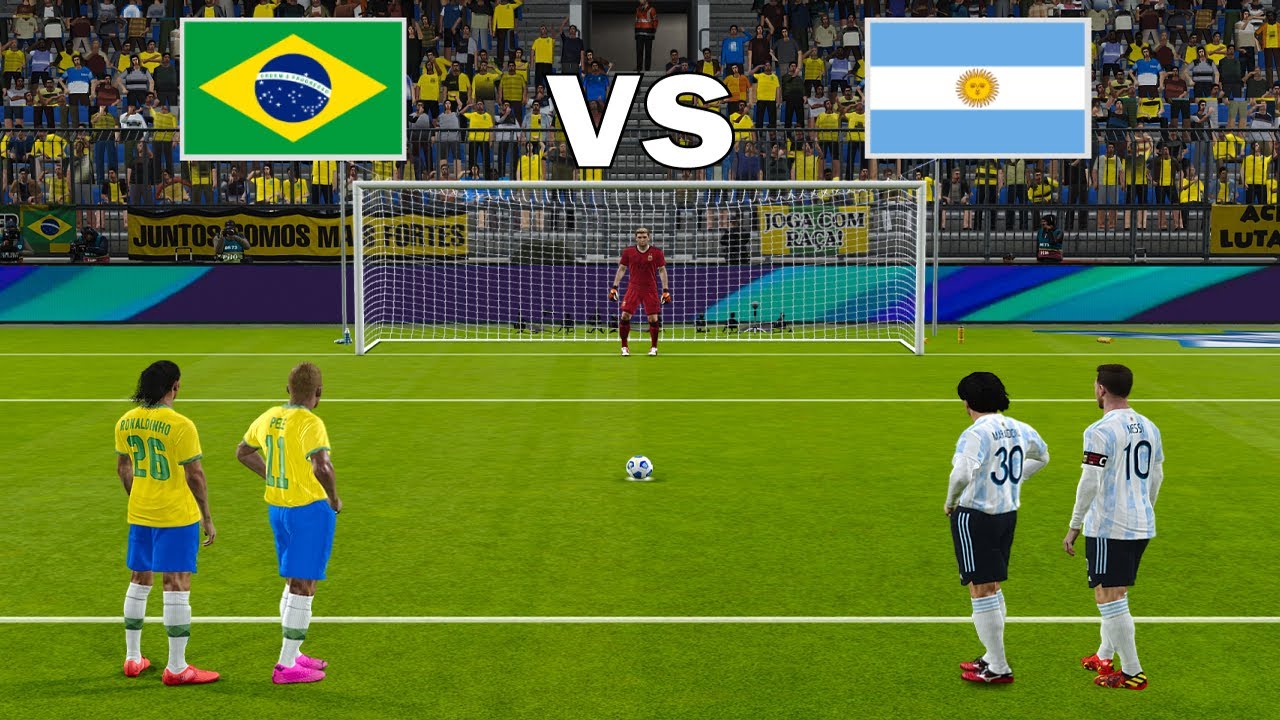 Brazil Legends 🆚 Argentina Legends | Penalty Shootout | Pele ...