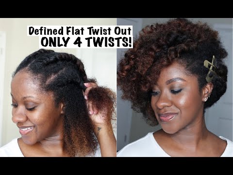 How to | Flat Twist Out: ONLY 4 Twists for Defined Hair - YouTube