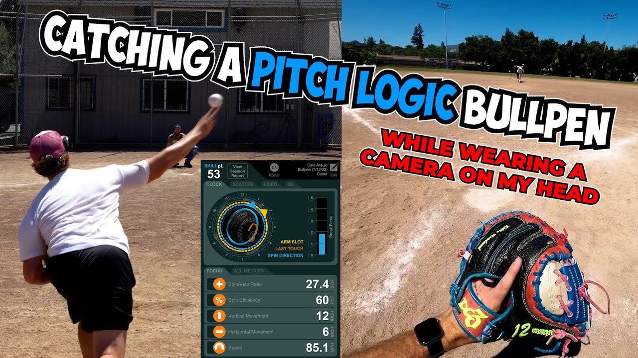 POV Catching a Pitch Logic Bullpen | Data Metrics Included - YouTube