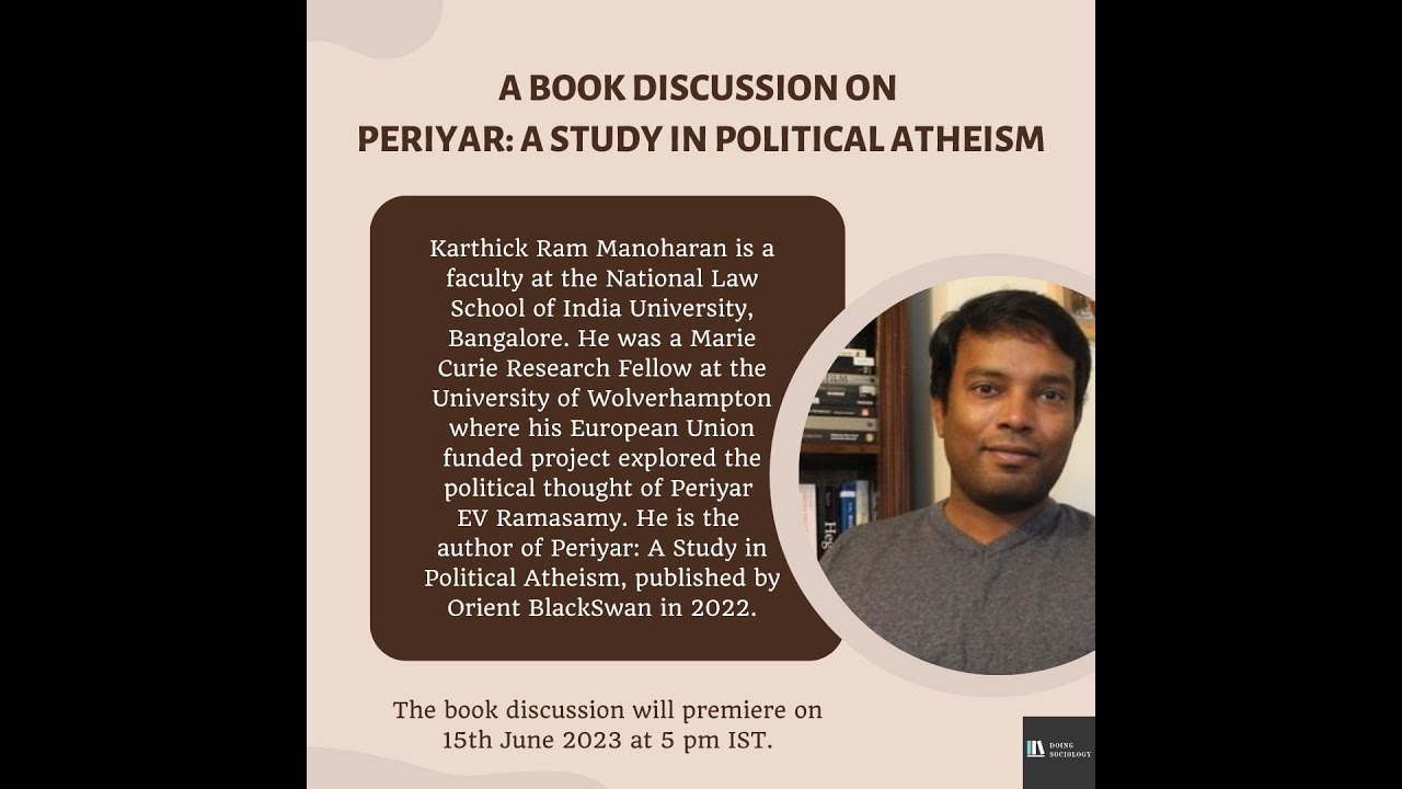 A Book Discussion on Periyar: A Study in Political Atheism - YouTube