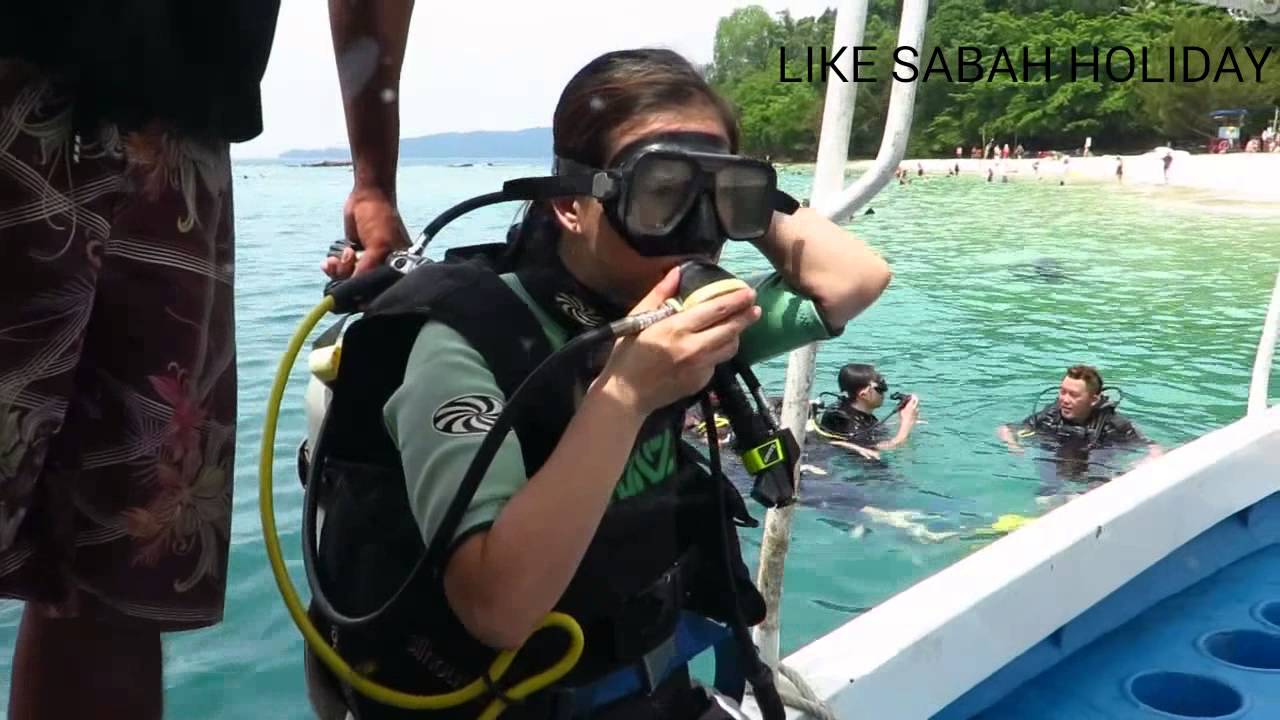 Discovery Scuba Diving in Sapi island, Sabah, Mala - YouTube