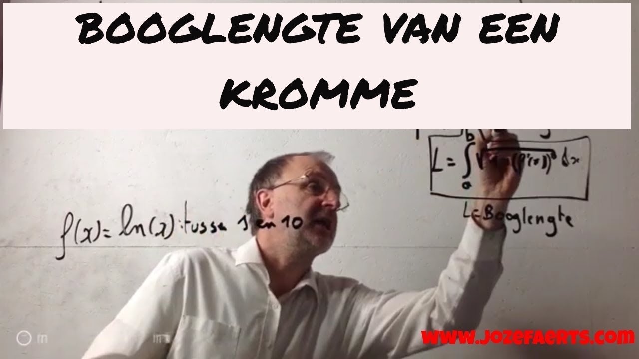 501 Booglengte van een kromme ( met integralen ) - YouTube