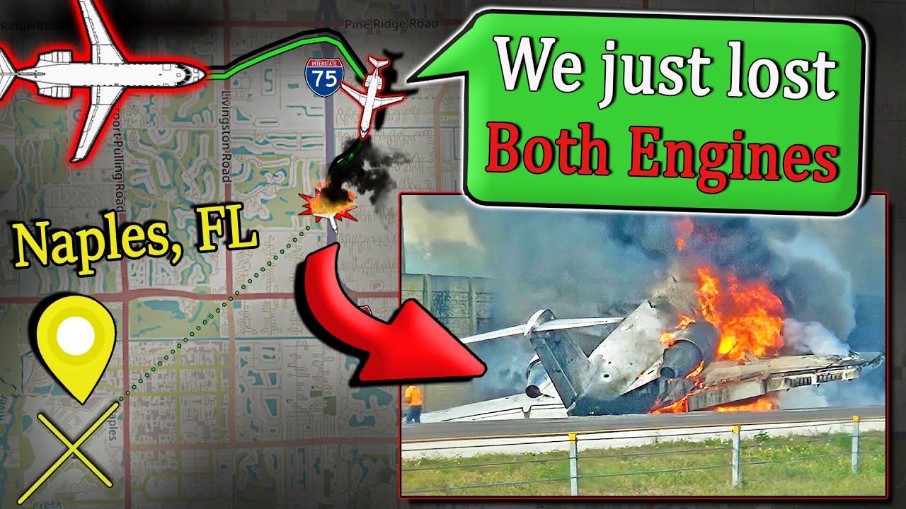DUAL ENGINE FAILURE | Business Jet Crash on Highway I-75 near Naples ...